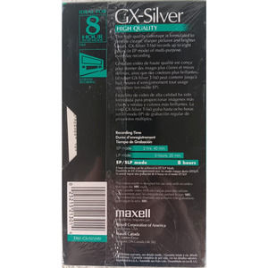 Maxell | Media | Maxell Gxsilver 8 Hour T6 Vhs Tape New Sealed | Poshmark